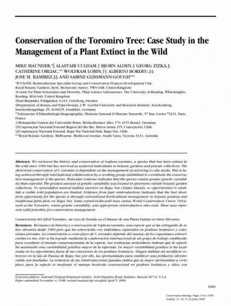 Documentos – Conservación del Toromiro